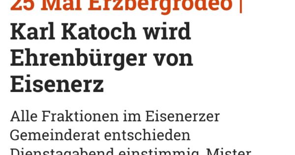 Karl Katoch wird Ehrenbürger | Motorradreporter